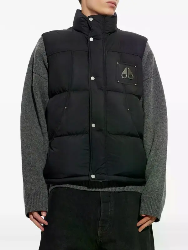 Moose Knuckles Everest Quilted Logo-plaque Gilet - Black