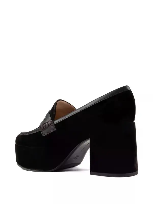 GIANVITO ROSSI Platform Velvet Pumps - Brown