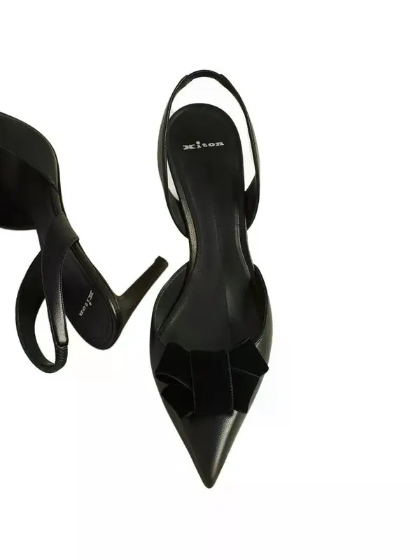 Kiton Bow-detail Slingback Pumps