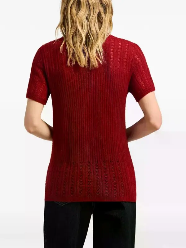 Kiton Openwork Ribbed-knit Top