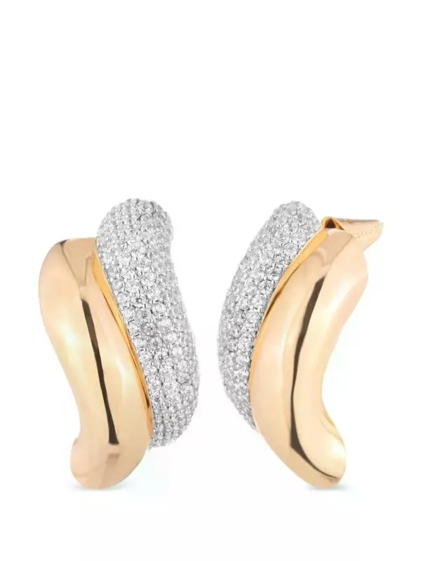 Eddie Borgo Torsade Crystal-pavé Earrings - Gold