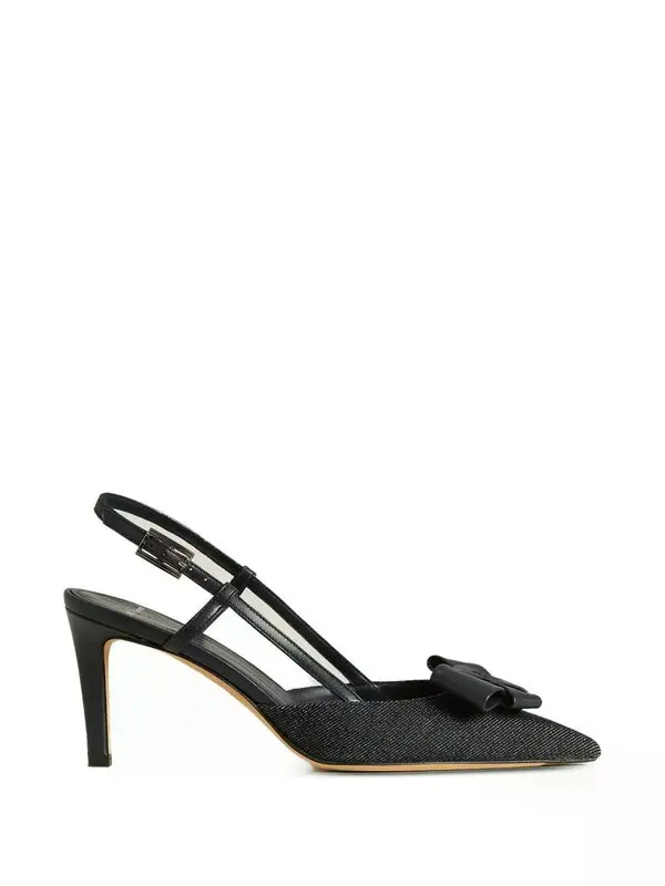 Kiton Bow-detail Slingback Pumps