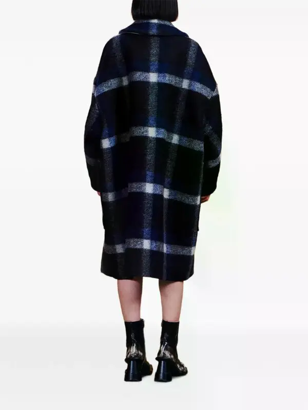 Henrik Vibskov Floating Oversized Checked Double-breasted Coat