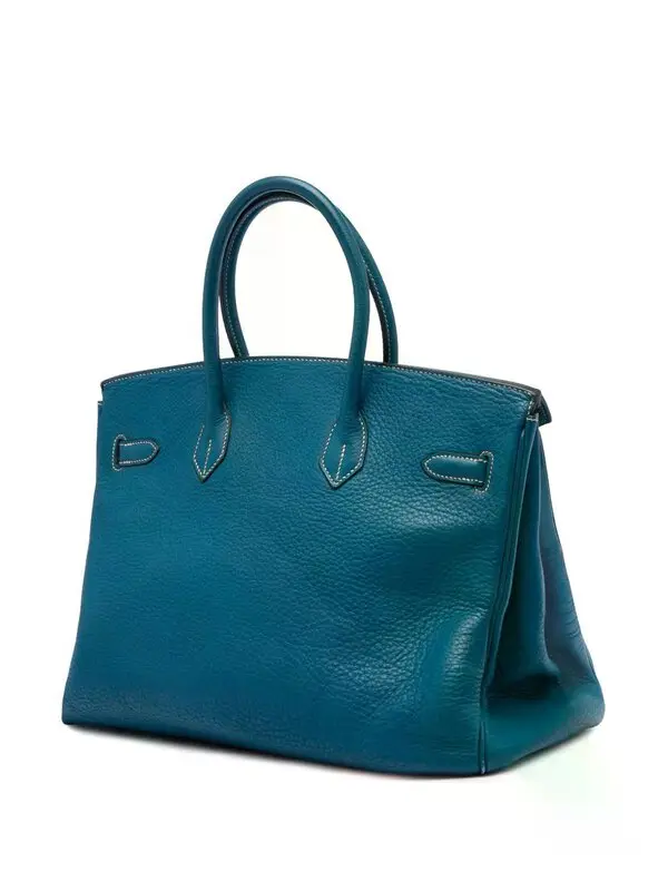 Hermès 2003 Clemence Birkin Retourne 35 Handbag - Blue