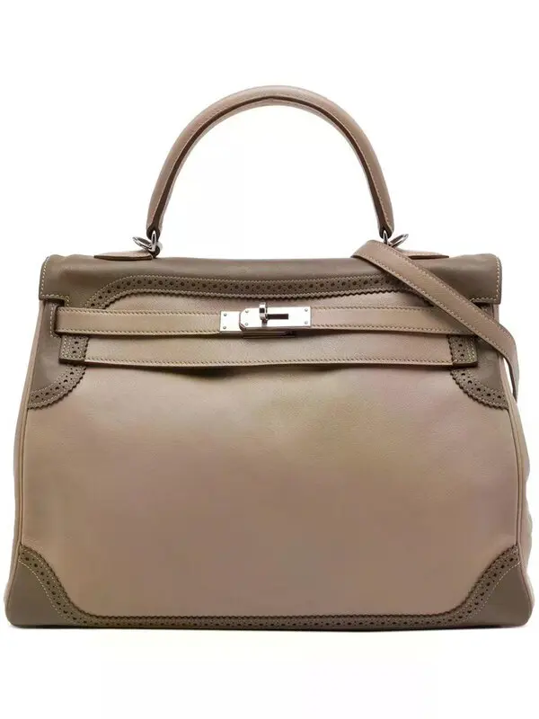 Hermès 2012 Swift Ghillies Kelly Ii Retourne 35 Satchel - Neutrals