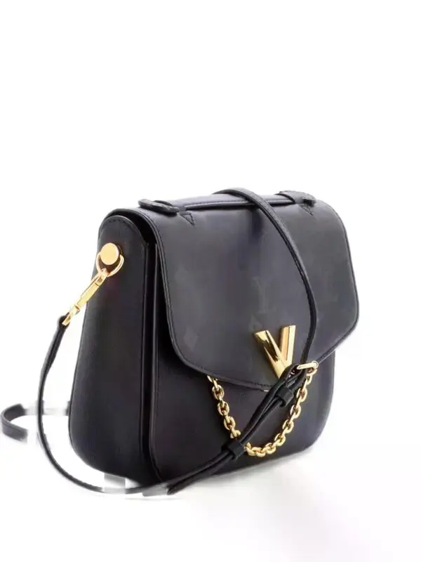 LOUIS VUITTON Very Messenger Monogram Leather Shoulder Bag - Black