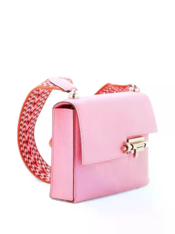 Hermès Verrou Bag Chevre Mysore And Canvas Mini Shoulder Bag