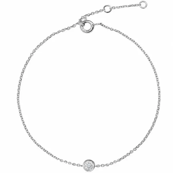 ZOHREH White Sapphire Solitaire Bracelet Sterling - Silver