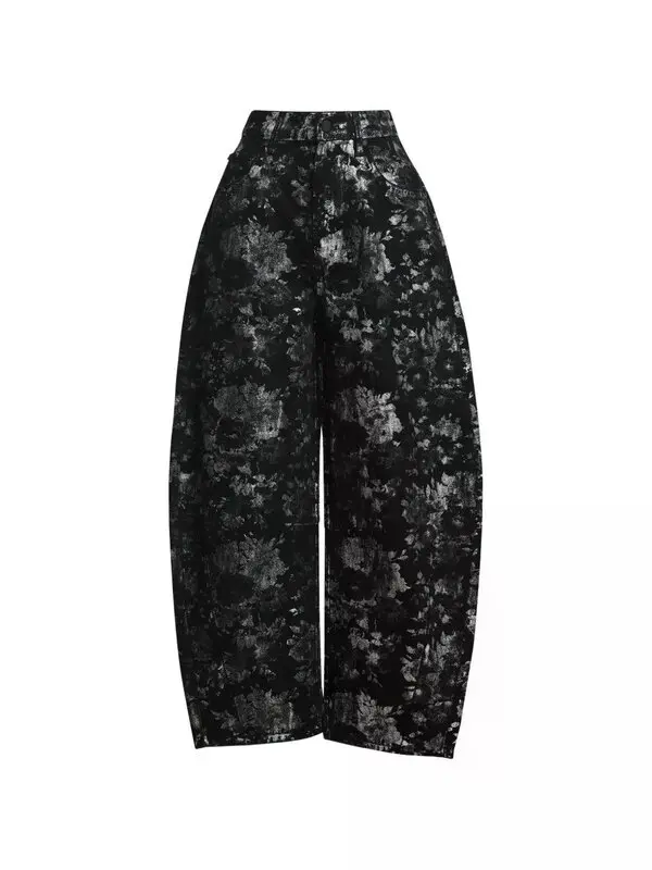 Essentiel Antwerp Ko Floral-print Barrel-leg Jeans