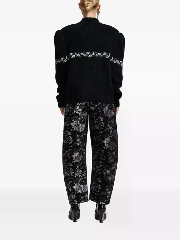 Essentiel Antwerp Ko Floral-print Barrel-leg Jeans