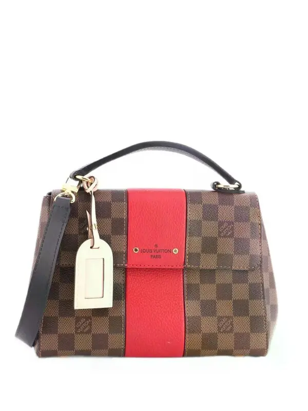 LOUIS VUITTON Bond Street Handbag Damier With Leather Bb Satchel - Brown