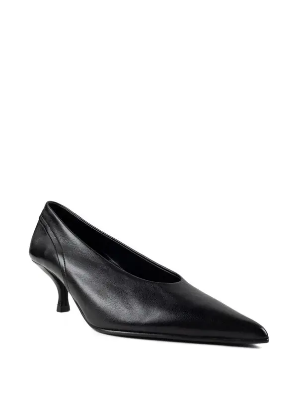 CHUCKIES Pointed-toe Leather Pumps