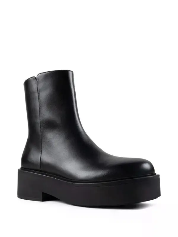 GIANVITO ROSSI Platform Leather Ankle Boots