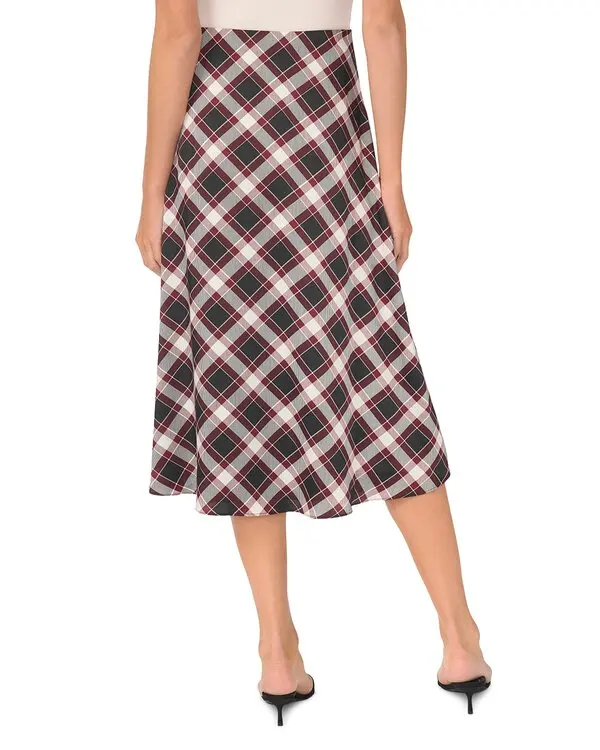 CECE DUPRAZ Plaid Bias Cut Midi Skirt