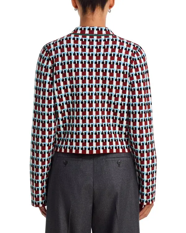ZANKOV Sauve Cropped Geometric Zip Cardigan