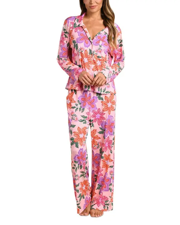 La Blanca Ornate Blooms Long Pajama Set