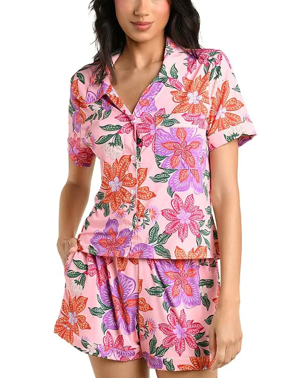 La Blanca Ornate Blooms Short Pajama Set - Multi