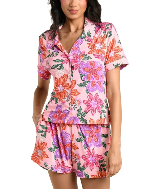 La Blanca Ornate Blooms Short Pajama Set
