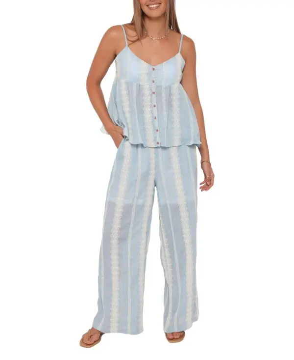 PETAL AND PUP Mila Embroidered Top And Pant Set