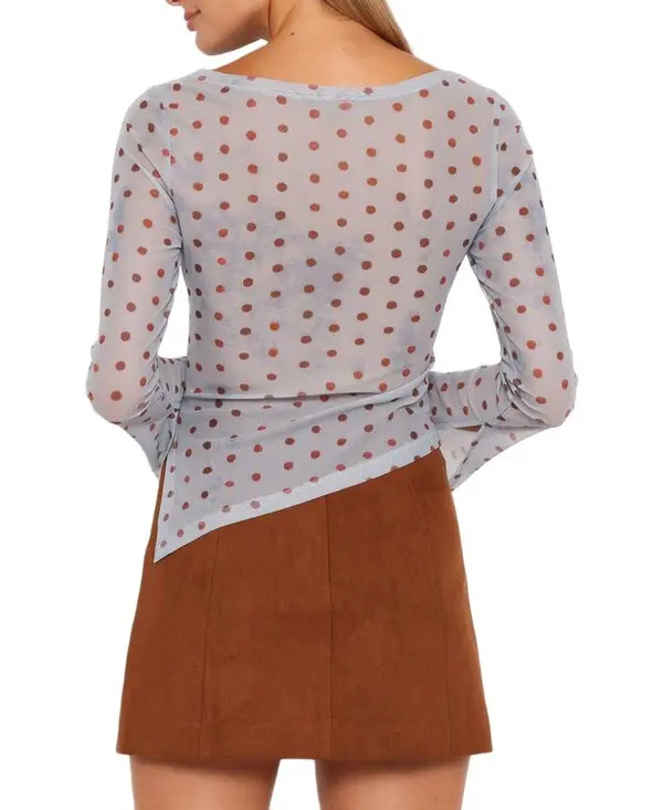 PETAL AND PUP Annora Asymmetrical Mesh Top