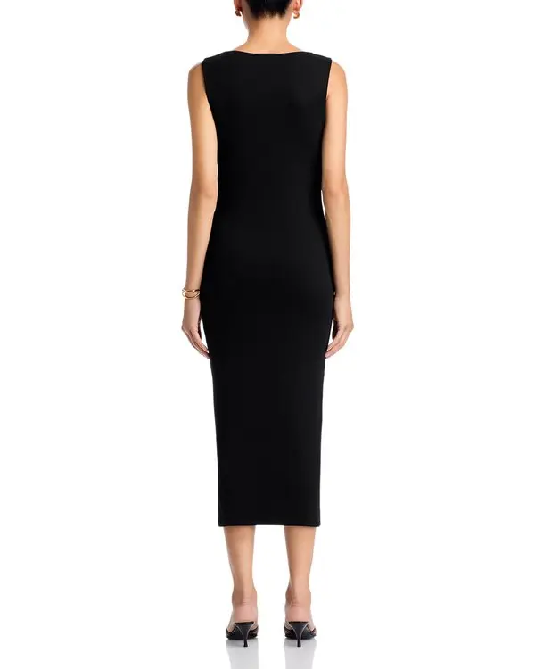 Veronica Beard Jesmira Stretch Cotton Embellished Asymmetric Midi Dress
