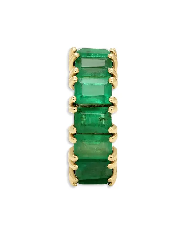 Adina Reyter 14k Yellow Emerald Baguette Big Bead Pendant