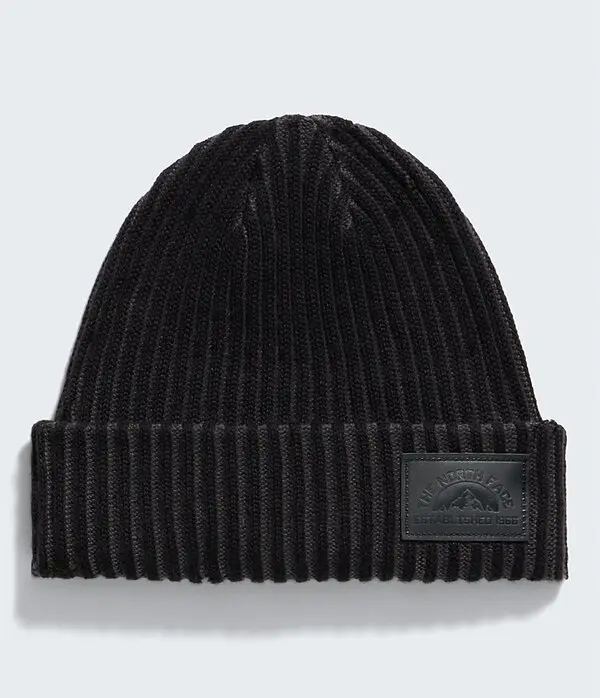 The North Face Salty Lined Se Beanie - Tnf Black/leather Patch