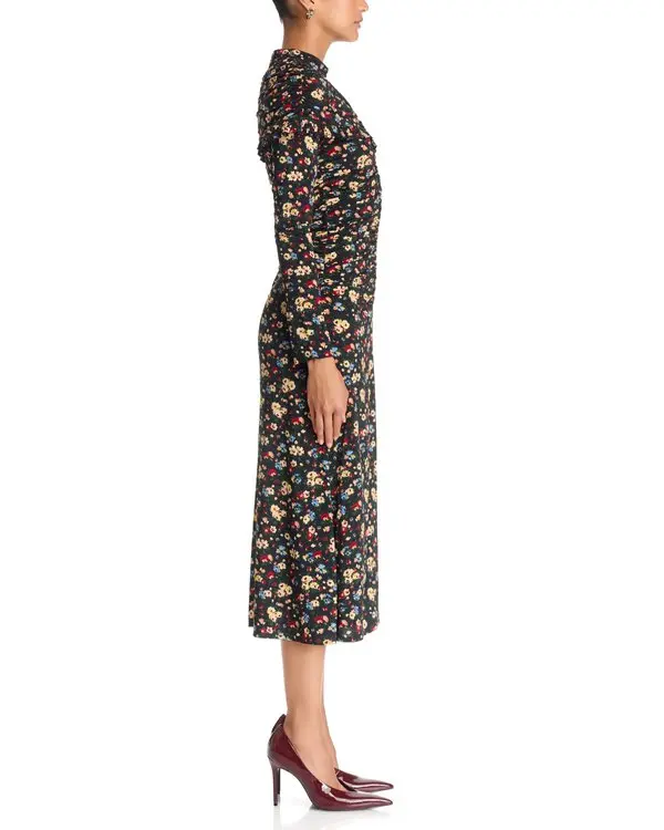 Sea Kaiya Printed Floral Ruffle Midi Dress