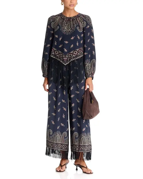 Sea Ellery Printed Fringe Top