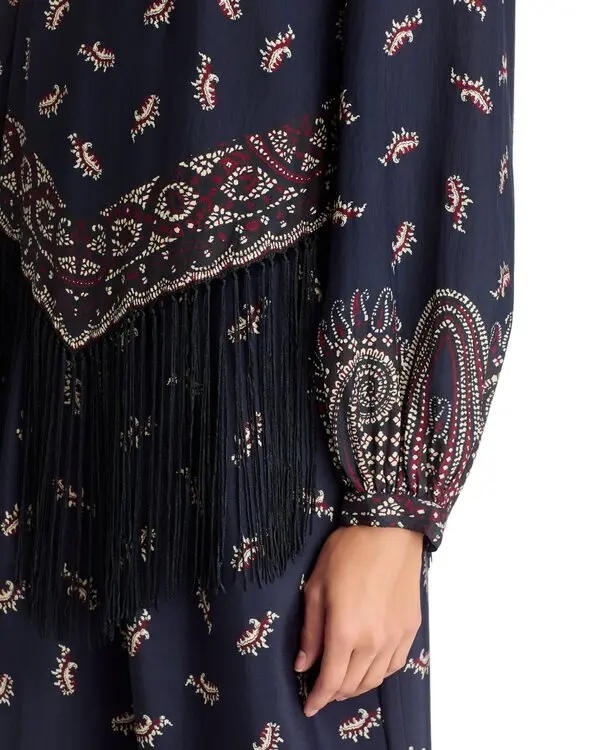 Sea Ellery Printed Fringe Top
