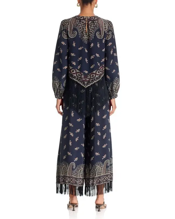 Sea Ellery Printed Fringe Top