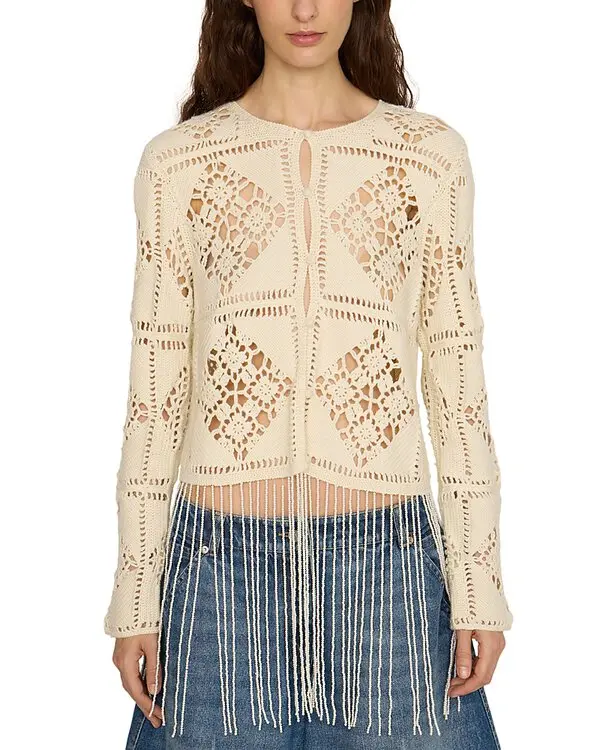 Sea Danica Crewneck Cardigan Sweater - Cream
