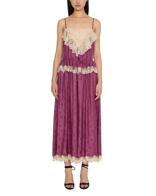Sea Ethel Lace Trim Midi Dress
