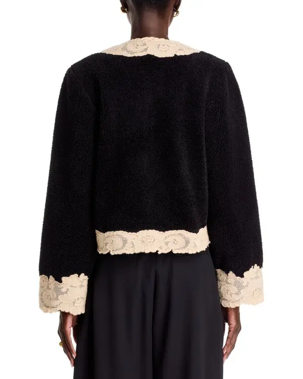 Sea Ilaria Lace Trim Tie Front Teddy Jacket