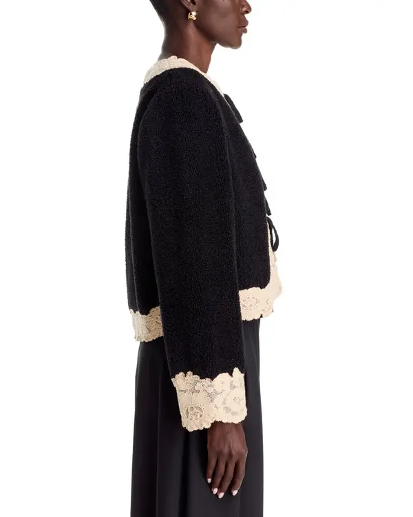 Sea Ilaria Lace Trim Tie Front Teddy Jacket