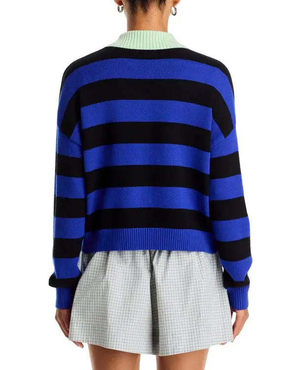 Aqua Smiley Face Rugby Sweater Exclusive