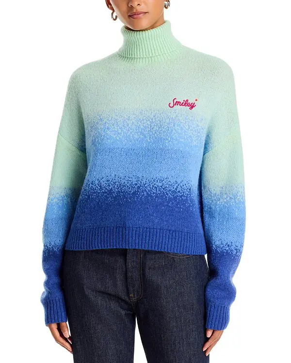 Aqua Ombre Turtleneck Sweater Exclusive