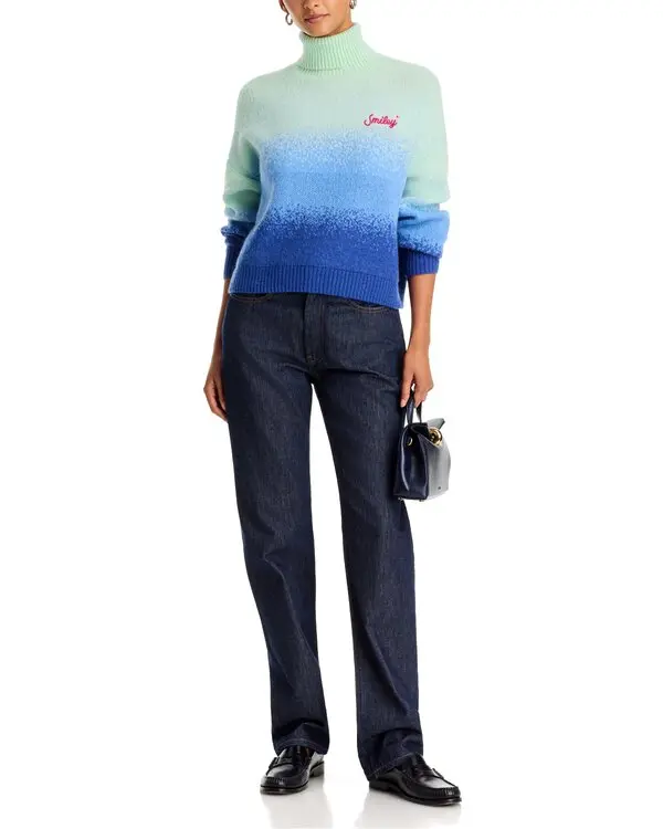 Aqua Ombre Turtleneck Sweater Exclusive