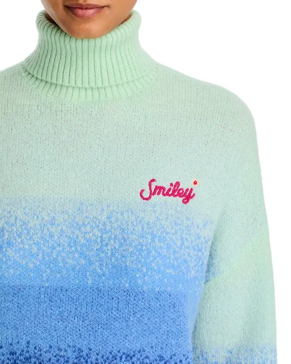 Aqua Ombre Turtleneck Sweater Exclusive