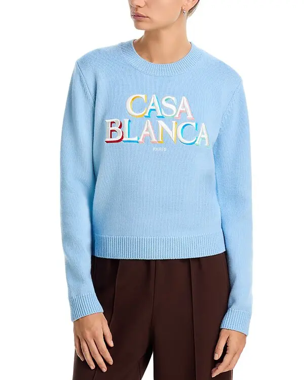 Casablanca Logo Embroidered Sweater