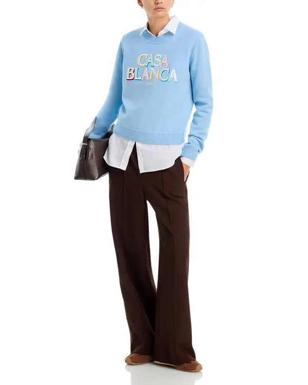 Casablanca Logo Embroidered Sweater
