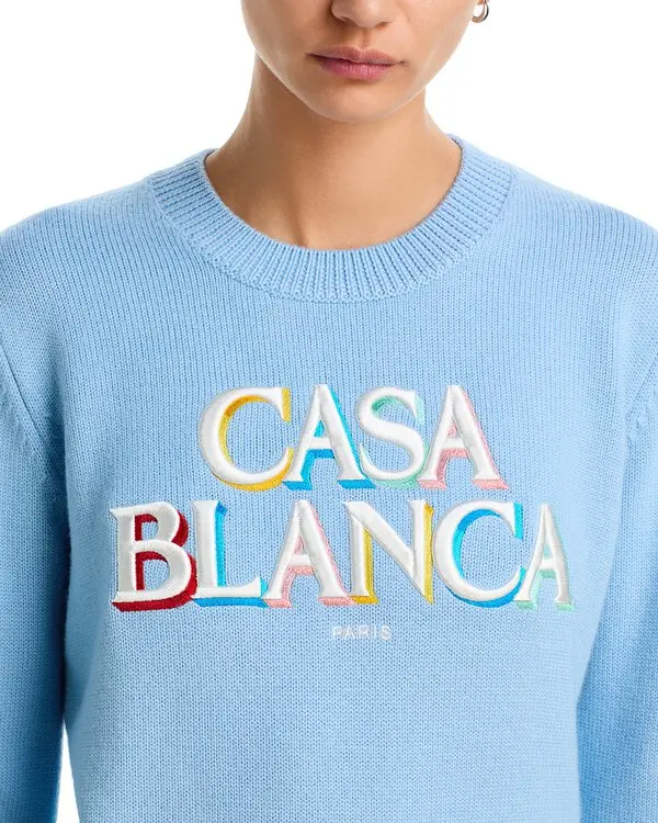 Casablanca Logo Embroidered Sweater