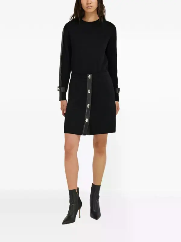 FERRAGAMO Skirt With Leather Trims