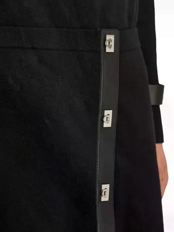 FERRAGAMO Skirt With Leather Trims