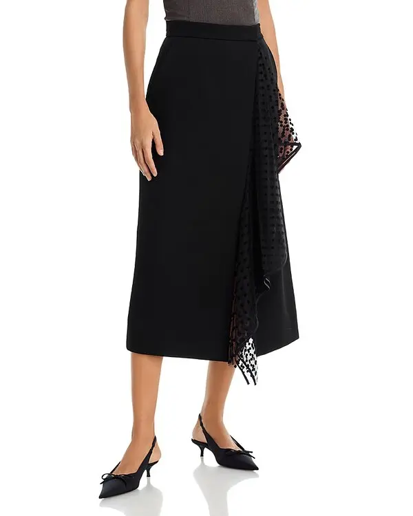 Erdem Grain De Poudre Midi Pencil Skirt
