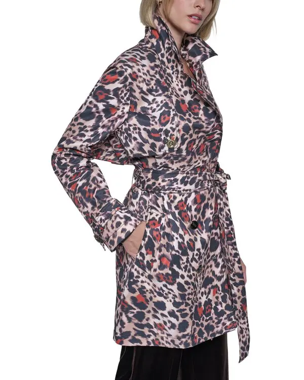 Sonia Rykiel Paris Animal Print Trench Coat