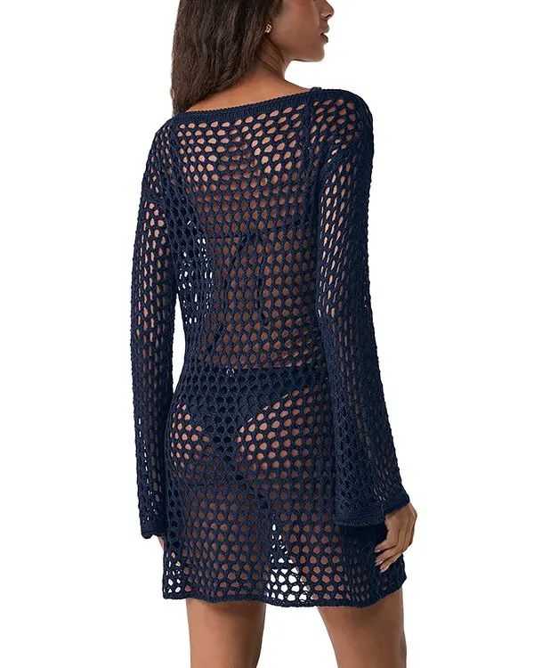 VIX PAULA HERMANNY Belle Knit Short Caftan Swim Cover-up