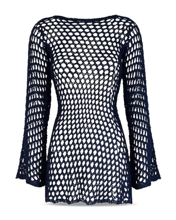 VIX PAULA HERMANNY Belle Knit Short Caftan Swim Cover-up