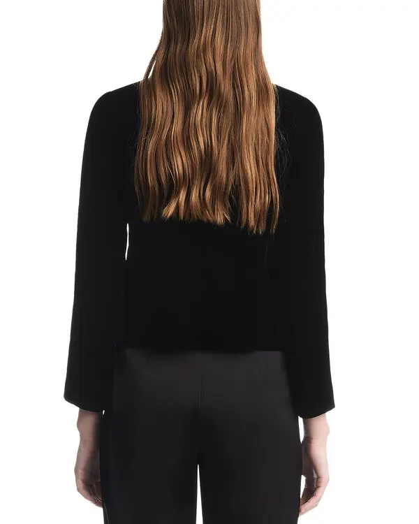 Emporio Armani Zip Front Velvet Blazer