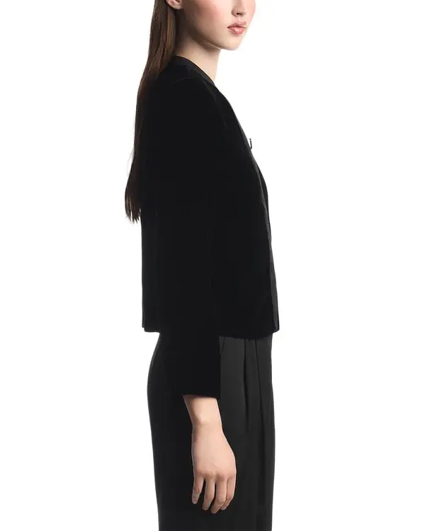 Emporio Armani Zip Front Velvet Blazer